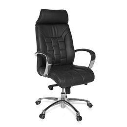 KADIMA DESIGN CHEFSESSEL Echtleder mit Multiblockmechanik und Lendenst&uuml;tze Belastbar bis 120 kg