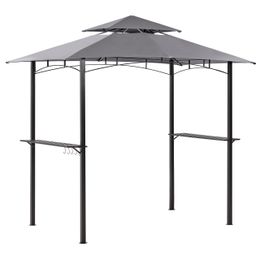 Beliani PAVILLON Stahl grau 240/148 cm Naro