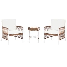 Beliani BISTRO-SET 2-Sitzer Wei&szlig; Levico
