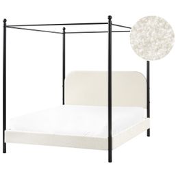Beliani HIMMELBETT 140x200 cm Wei&szlig; Dannemois