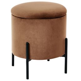 Beliani POUF Dunkelbraun Wenona