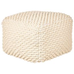 Beliani POUF Hellbeige Kingri