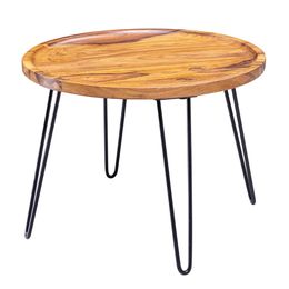 KADIMA DESIGN COUCHTISCH aus Sheeshamholz mit Haarnadelbeinen, modernem Design und gro&szlig;er Ablagefl&auml;che