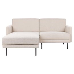 Beliani 2-SITZER-ECKSOFA Polyester Beige linksseitig Breda
