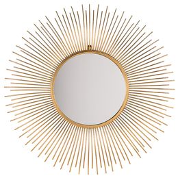 Beliani WANDSPIEGEL gold Sonnenform 80 cm Cilly