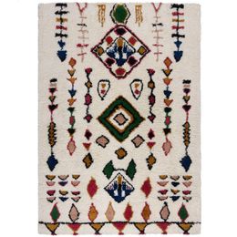 KADIMA DESIGN WOLLTEPPICH BRUE, mit Rautenmuster, Bunt, 120 x 170 cm