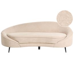 Beliani 3-SITZER-SOFA Boucl&eacute; beige/schwarz Savar
