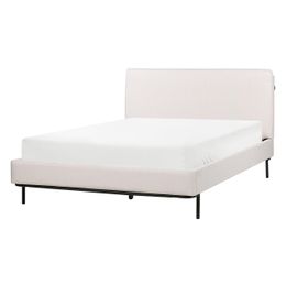 Beliani POLSTERBETT mit Lattenrost 140x200 cm Beige Corio