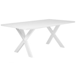 Beliani ESSTISCH 180/100/76 cm Wei&szlig; Rechteckig Lisala