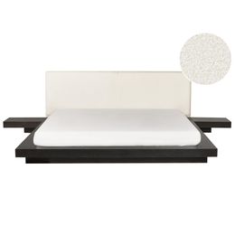 Beliani BETT mit Lattenrost 180/200 cm Dunkelbraun Zen