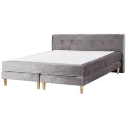 Beliani BOXSPRINGBETT 180/200cm Grau Marquise