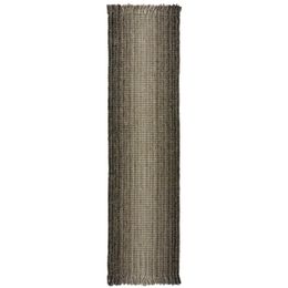 KADIMA DESIGN JUTETEPPICH handgewebt WEAVER, einfarbig, Grau, 60 x 230 cm