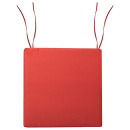 Beliani GARTENSTUHLKISSEN Rot 46/46 cm Sassari Premium