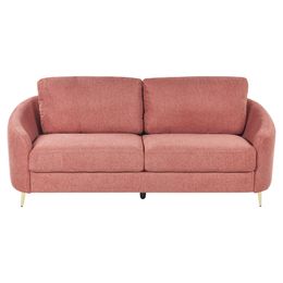 Beliani 3-SITZER-SOFA Polsterbezug Rosa Trosa