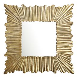 KADIMA DESIGN WANDSPIEGEL Quadrat Metall Gold 75x75 cm Moderner Rahmen