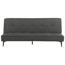 Beliani 3-SITZER-SCHLAFSOFA dunkelgrau/schwarz Essvik