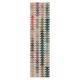 KADIMA DESIGN WOLLTEPPICH ESK, geometrisch, aus Wolle, Bunt, 60 x 230 cm