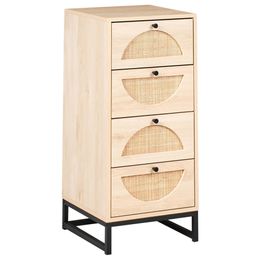 Beliani KOMMODE mit 4 Schubladen Hellbraun Botwood