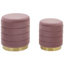 Beliani POUF Garland 40-33/40-33/44-38 cm