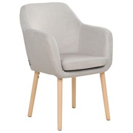 Beliani ESSZIMMERSTUHL Samtstoff taupe Yorkville II