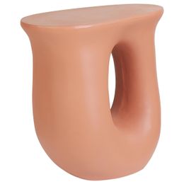 Beliani BEISTELLTISCH Beton orange 28/42 cm Idro