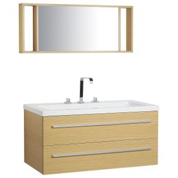 Beliani BADM&Ouml;BEL Set beige Almeria