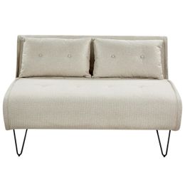 Beliani 2-SITZER-SCHLAFSOFA hellbeige/schwarz Vestfold