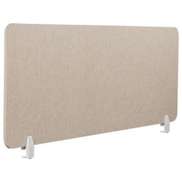 Beliani SCHREIBTISCHTRENNWAND 160 x 50 cm Beige Split