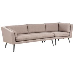 Beliani GARTENSOFA 3-Sitzer rechte seite beige modular Loretello
