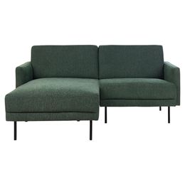 Beliani 2-SITZER-ECKSOFA Polyester Gr&uuml;n linksseitig Breda