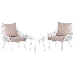 Beliani OUTDOOR-KISSENBEZUG Set Beige Laureto