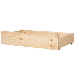 Beliani BETTSCHUBLADE 2er set Heller Holzfarbton Rumilly