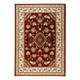 KADIMA DESIGN TEPPICH GLAZERT, klassisch-floral, Rot, 120 x 170 cm