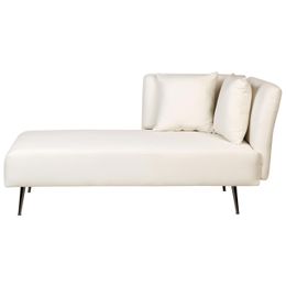 Beliani CHAISELONGUE cremewei&szlig; rechtsseitig Riom