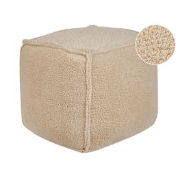 Beliani POUF Hellbraun Alipur