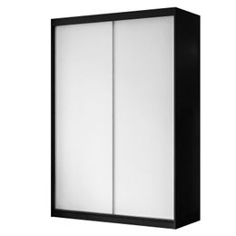 KLEIDERSCHRANK CAMARO 150 cm Schwarz / Wei&szlig;