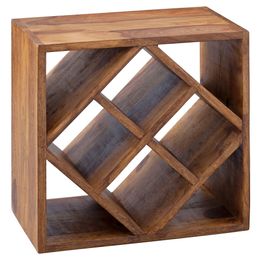 KADIMA DESIGN WEINREGAL Massivholz f&uuml;r 8 Flaschen platzsparend