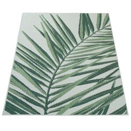 KADIMA DESIGN OUTDOORTEPPICH, mit Palmen-Motiv, aus Polypropylen, Gr&uuml;n, 120 x 170 cm