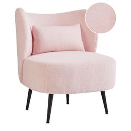 Beliani SESSEL Pastellrosa Otsby
