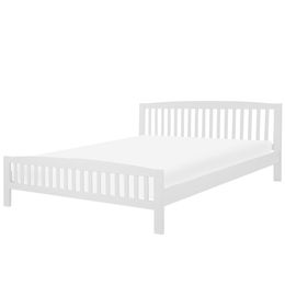 Beliani HOLZBETT 180/200cm Wei&szlig; Castres