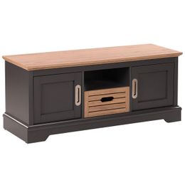 Beliani TV-M&Ouml;BEL Grau, Hellbraun, GARET 40/120/50 cm