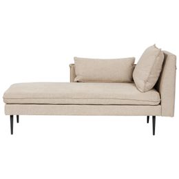 Beliani CHAISELONGUE-RECHTSSEITIGE Beige Yerres