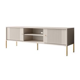 TV-UNIT VIVALDI mit geriffelten Fronten