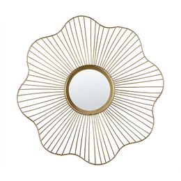 Beliani WANDSPIEGEL gold Blumenform 40 cm Sens