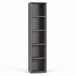 KADIMA DESIGN AKTENREGAL Universal FRANKFURT hoch 197cm, 5 Ordnerh&ouml;hen Graphit