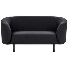 Beliani 2-SITZER-SOFA Stoff schwarz Loen