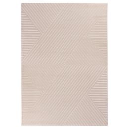 KADIMA DESIGN TEPPICH Kurzflor ILLER in Beige, mit 3D-Design, aus Jute, Florh&ouml;he 12 mm, 200 x 290 cm