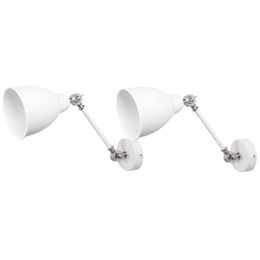 Beliani WANDLEUCHTE 2er-Set Mississippi 49/14/23 cm Wandlampe