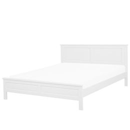Beliani HOLZBETT 160/200cm Wei&szlig; Olivet