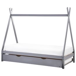 Beliani KINDERBETT 90x200 cm Grau Talmontiers
